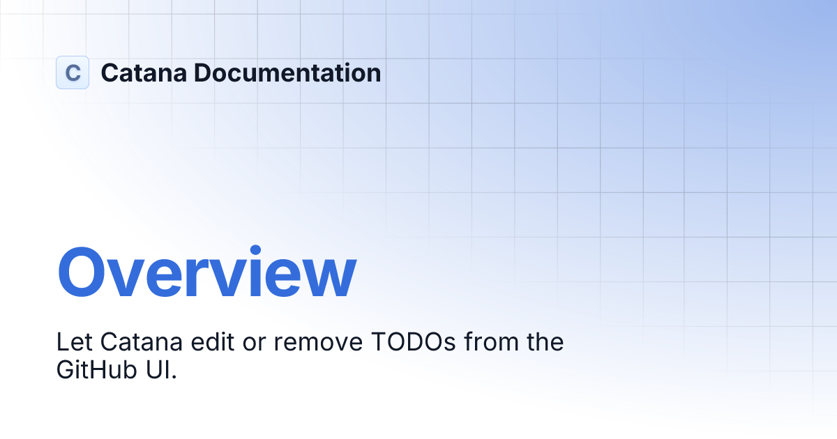 Overview | Catana Documentation